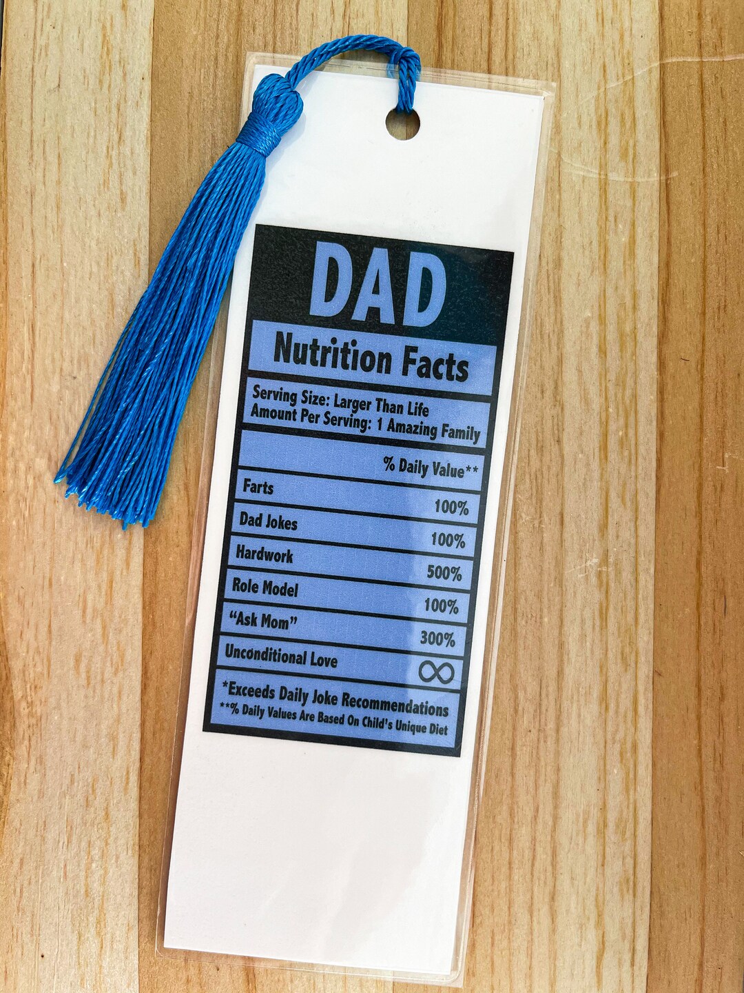Dad Ingredients Father's Day Tassel Bookmark - Etsy