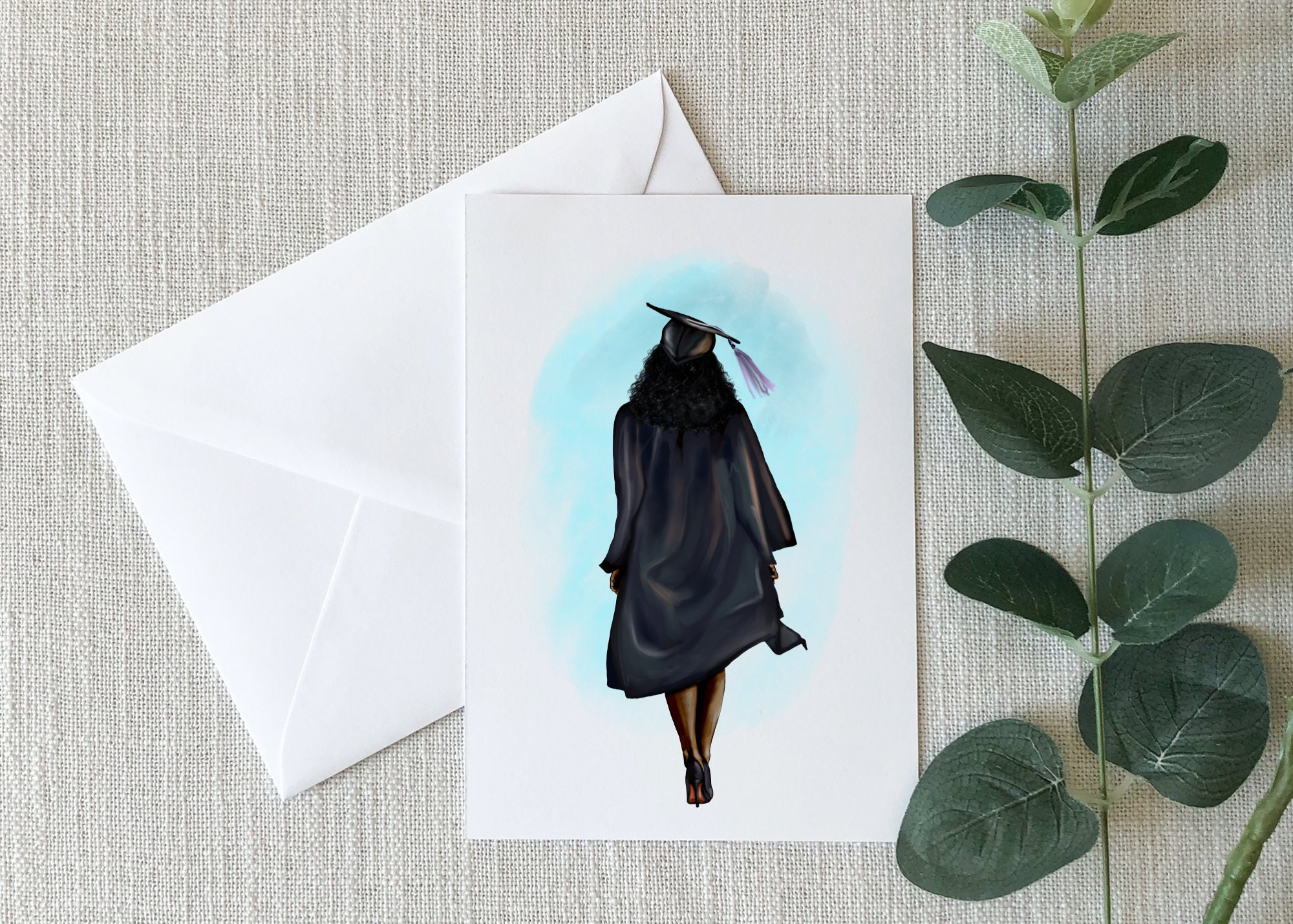 Woman Graduation Personalized Card - Etsy