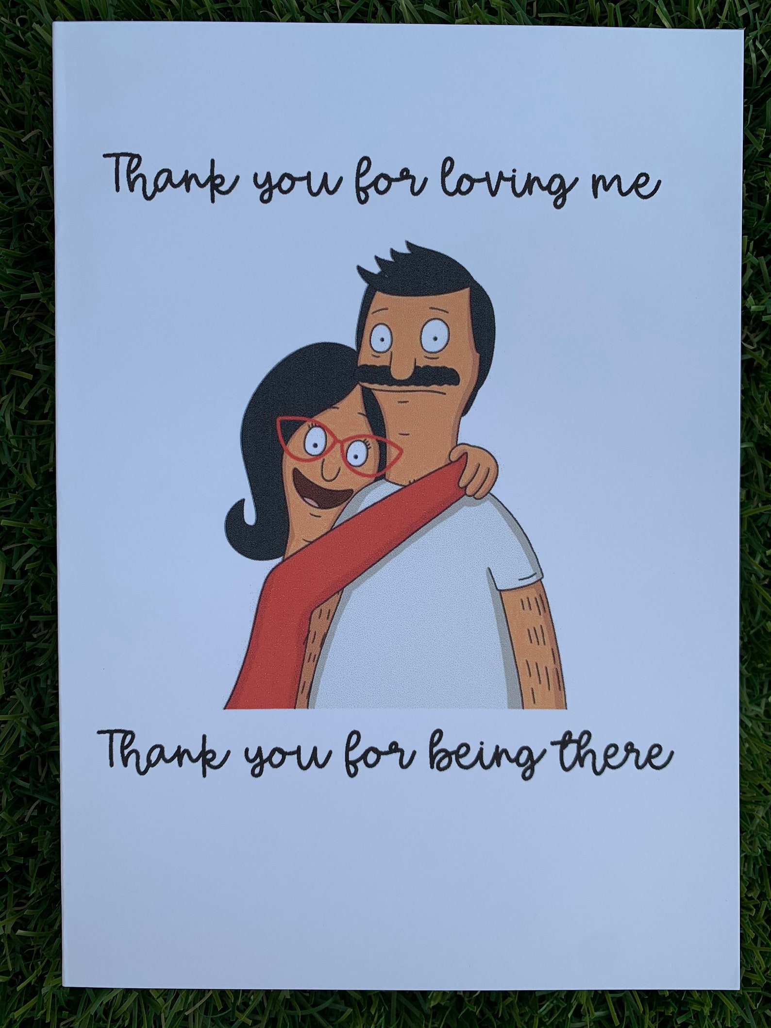 Bobs Burgers Thank You Love Greeting Card - Etsy