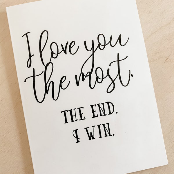 I Love You the Most - Etsy