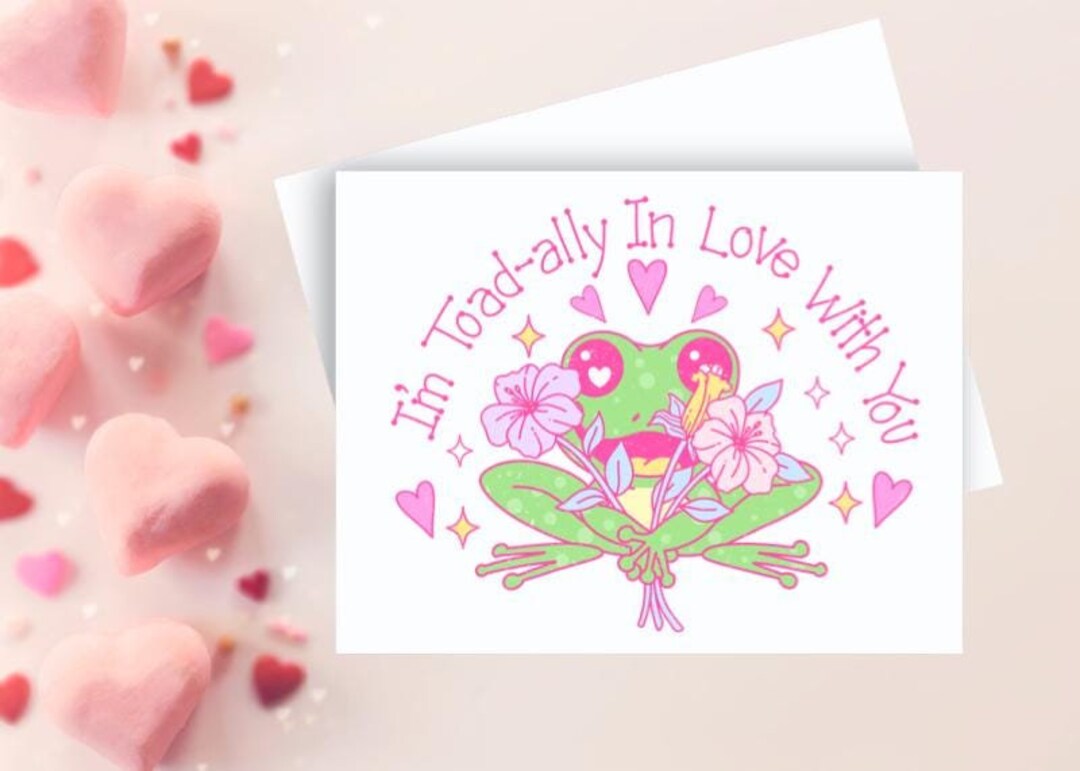 Toad-ally in Love With You Valentine's Greeting Card - Etsy