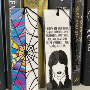 Wednesday Themed Tassel Bookmarks - Etsy