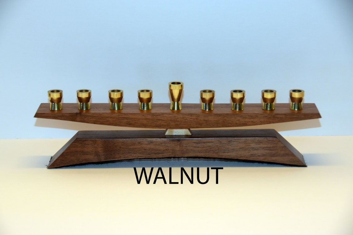Hand Crafted Wooden Hanukkah Menorah - Etsy