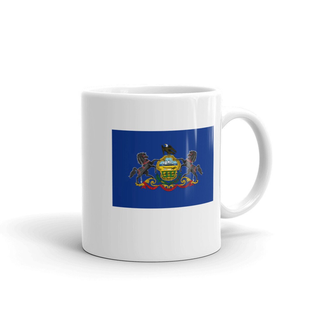Pennsylvania Mug, US State Flag Mug / Flag Coffee Cup / Ancestry Gifts ...