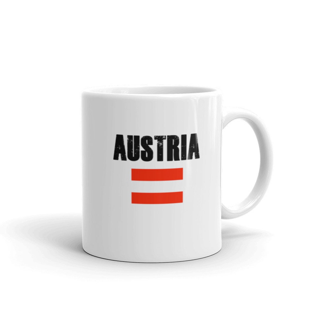 Vintage Distressed Style - Austria Flag Mugs Unique Coffee Mug, Coffee ...