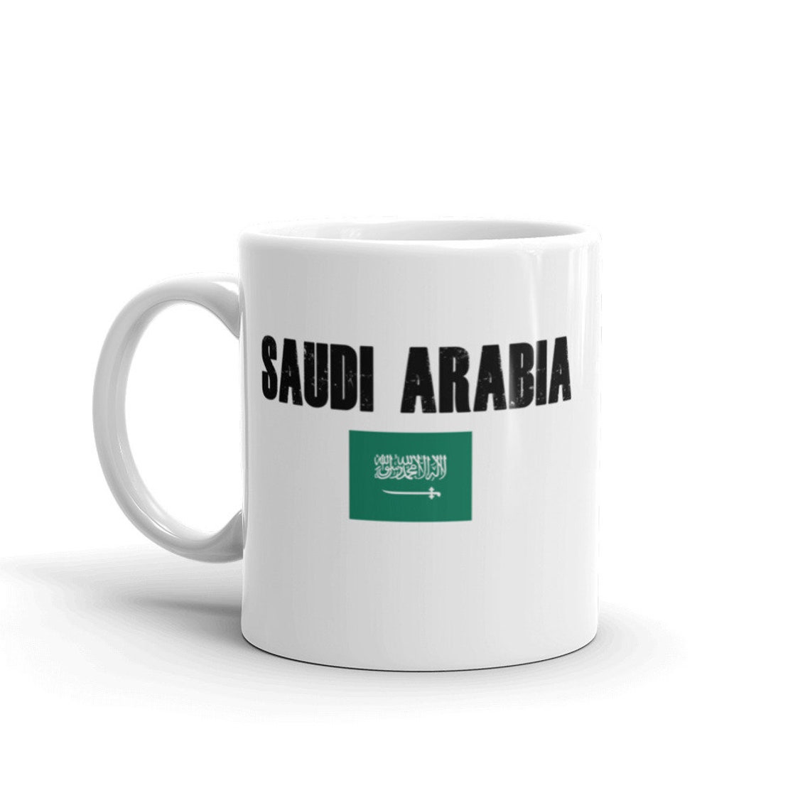 Vintage Distressed Style - Saudi Arabia Flag Mugs Unique Coffee Mug ...