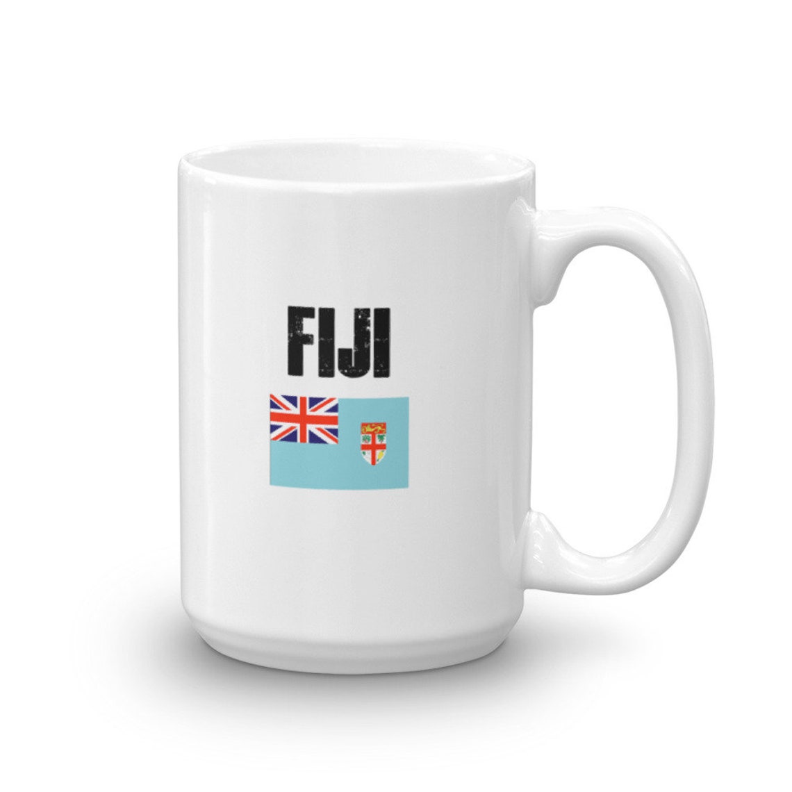 Vintage Distressed Style - Fiji Flag Mugs Unique Coffee Mug, Coffee Cup ...