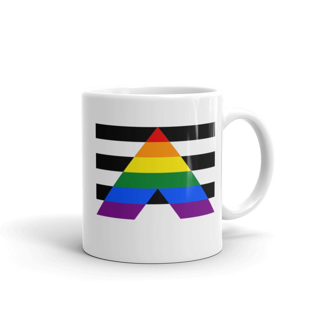 Straight Ally Mug Gay Pride Flag Mugs Unique Coffee Mug, Coffee Cup ...