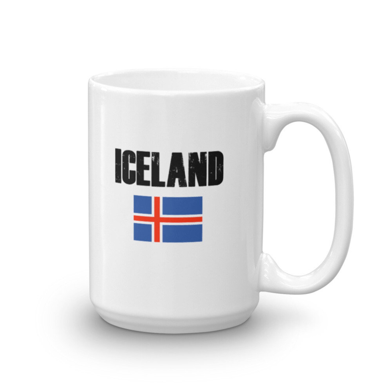 Vintage Distressed Style - Iceland Flag Mugs Unique Coffee Mug, Coffee ...