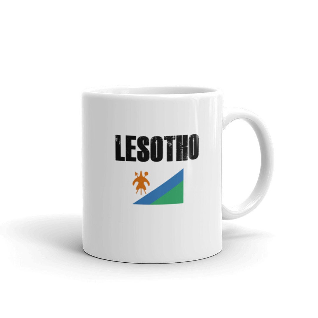 Vintage Distressed Style - Lesotho Flag Mugs Unique Coffee Mug, Coffee ...