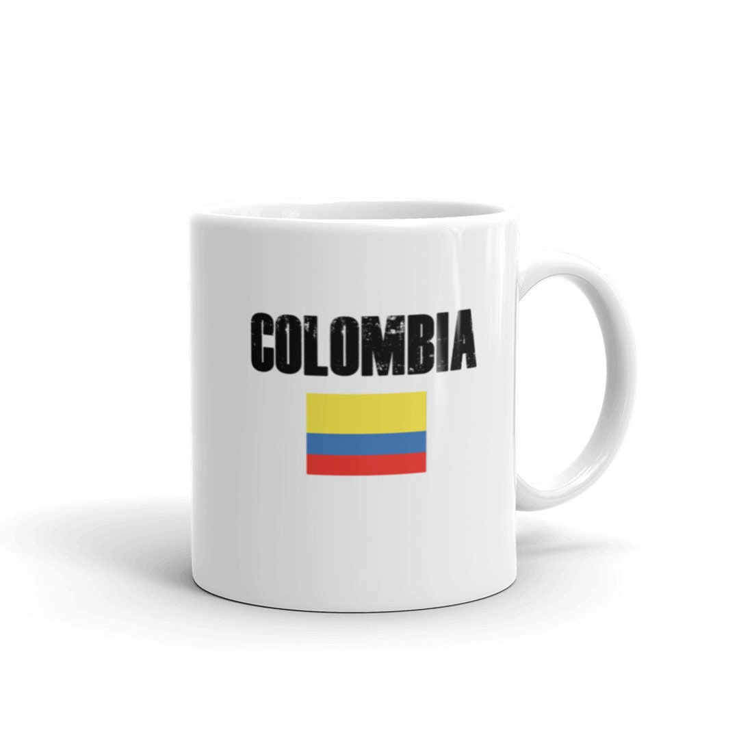 Vintage Distressed Style - Colombia Flag Mugs Unique Coffee Mug, Coffee ...