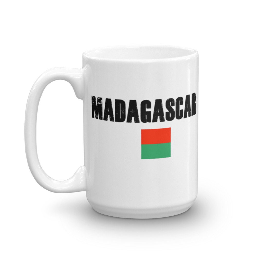 Vintage Distressed Style Madagascar Flag Mugs Unique Coffee - Etsy