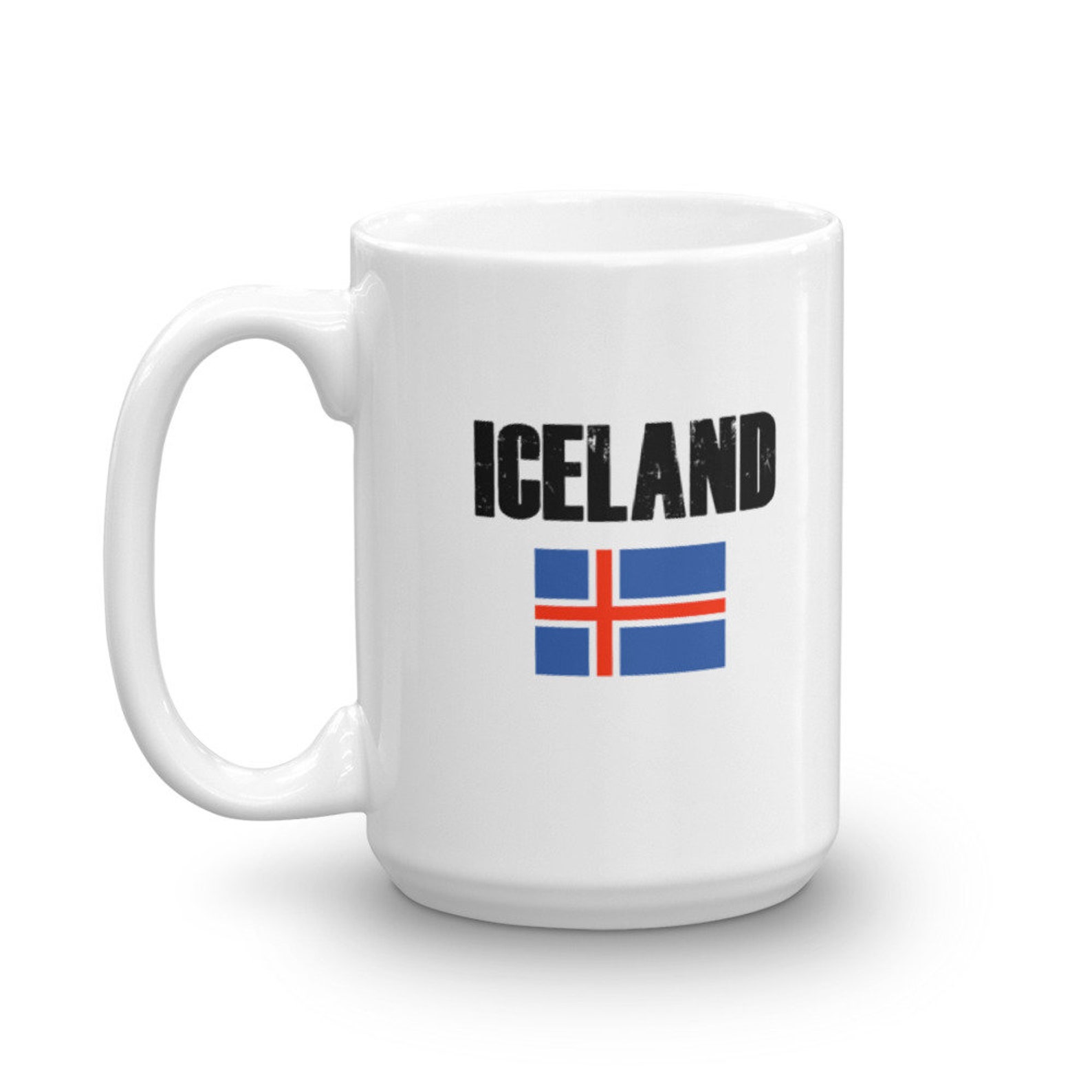 Vintage Distressed Style - Iceland Flag Mugs Unique Coffee Mug, Coffee ...