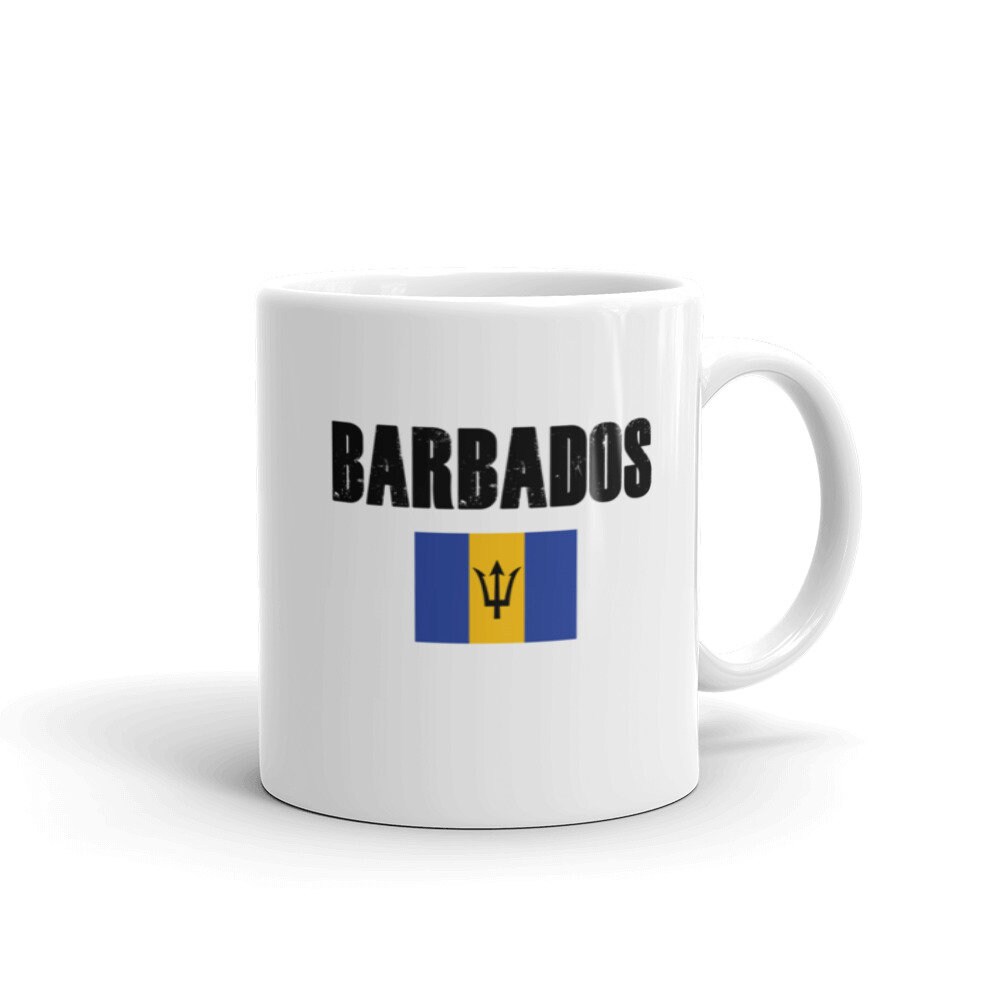 Vintage Distressed Style - Barbados Flag Mugs Unique Coffee Mug, Coffee ...