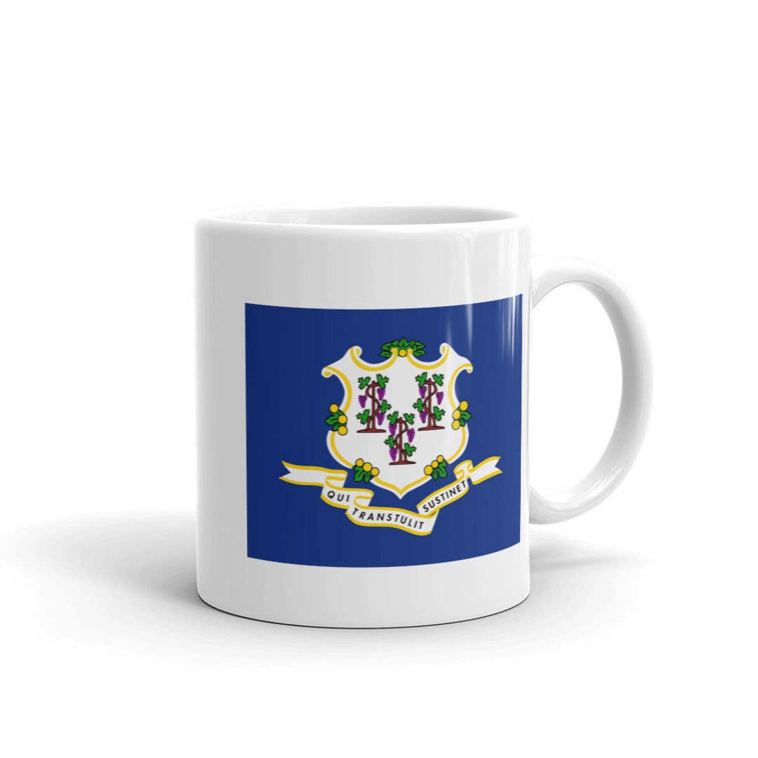 Connecticut Mug, US State Flag Mug / Flag Coffee Cup / Ancestry Gifts ...