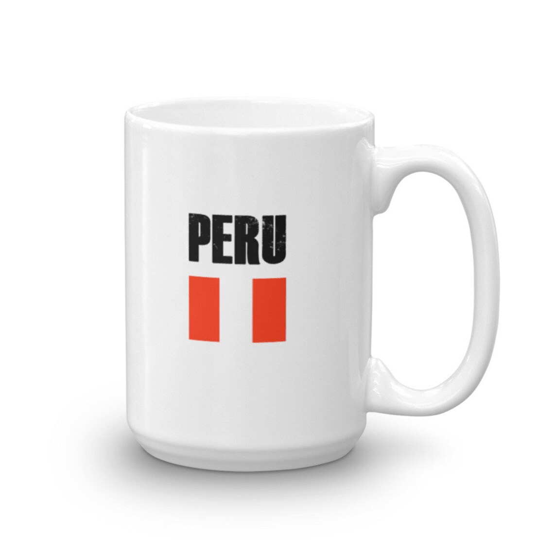 Vintage Distressed Style - Peru Flag Mugs Unique Coffee Mug, Coffee Cup ...