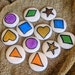Shapes and Colors Matching Stones, Montessori Learning, Tactile and ...