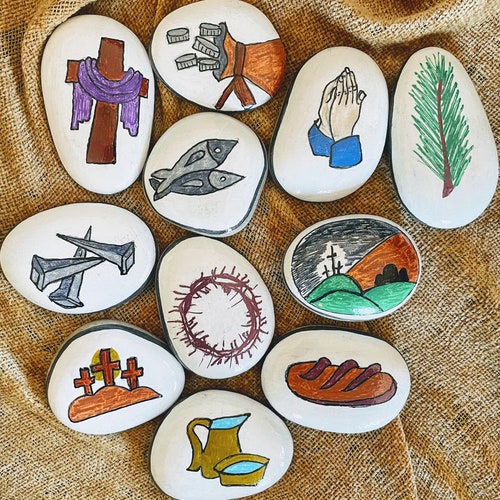 Christian Story Stones Resurrection Story Stones Easter - Etsy