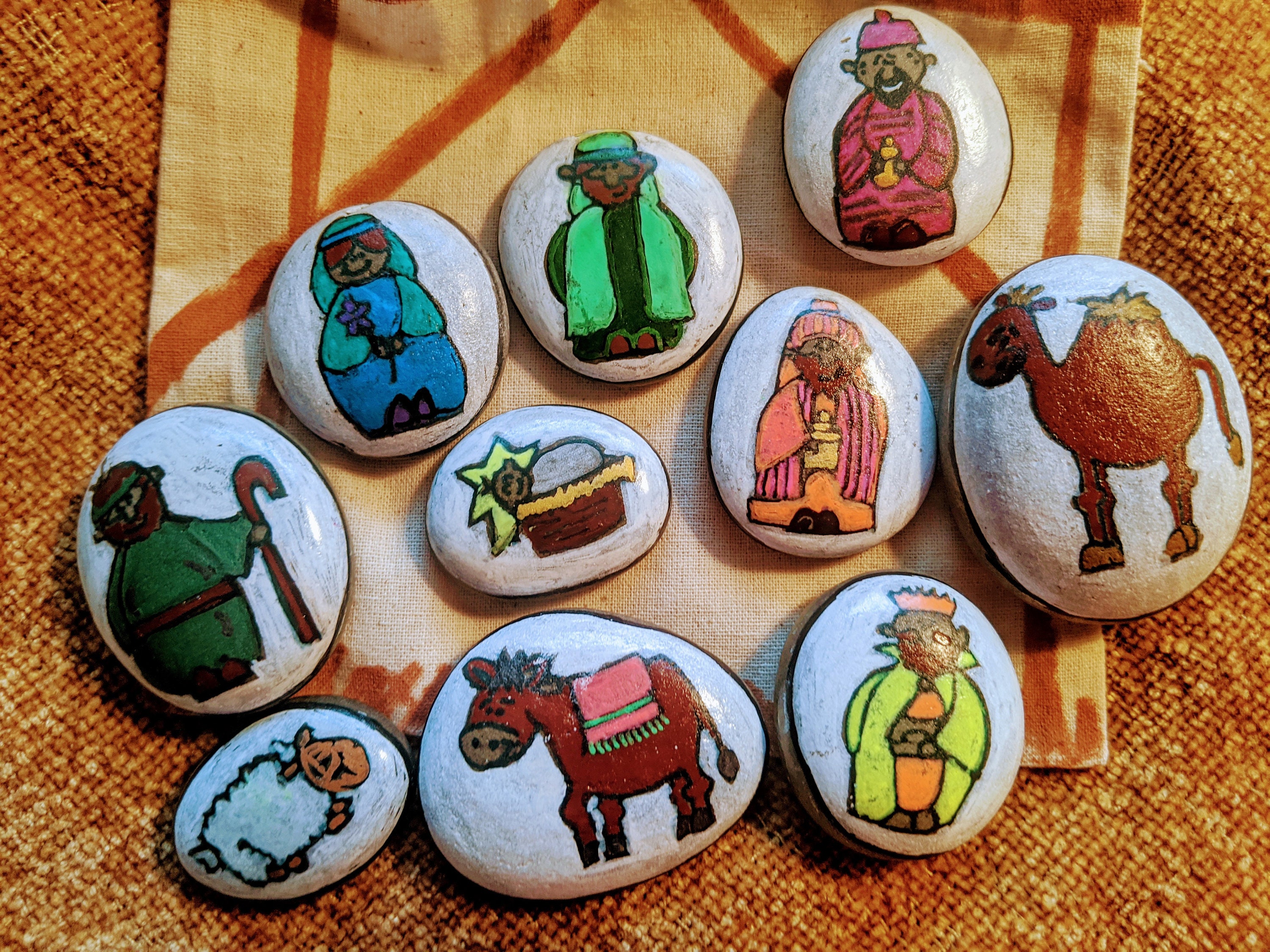 Painted Rock Nativity Story Stones, Montessori Christmas Gift - Etsy