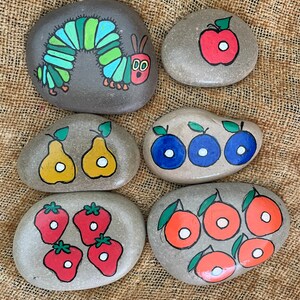 The Hungry Caterpillar, Story Stones, Hungry Caterpillar Rocks, Gift ...