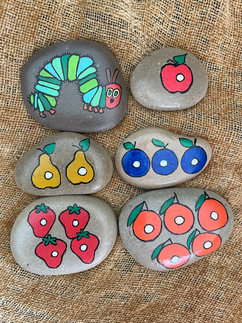 The Hungry Caterpillar Story Stones Hungry Caterpillar - Etsy Australia