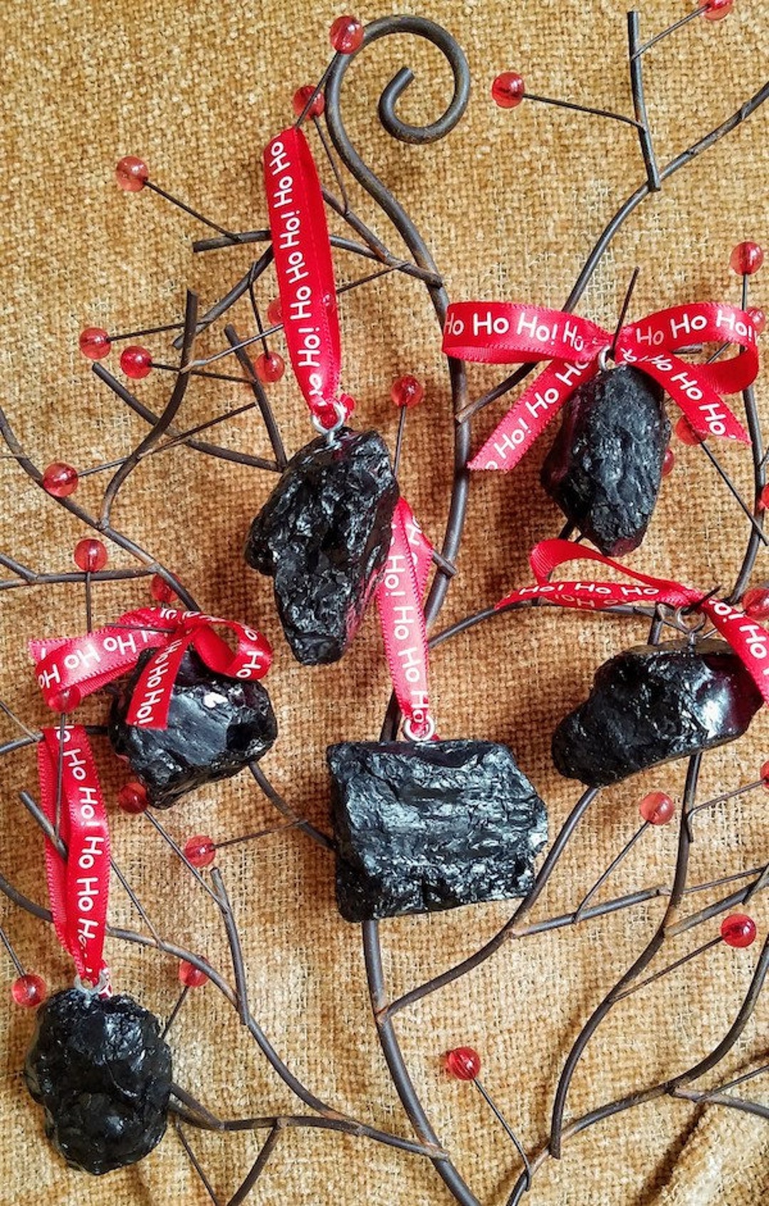 Real Coal Christmas Tree Ornament, Great Holiday Gift, Coal Ornament ...