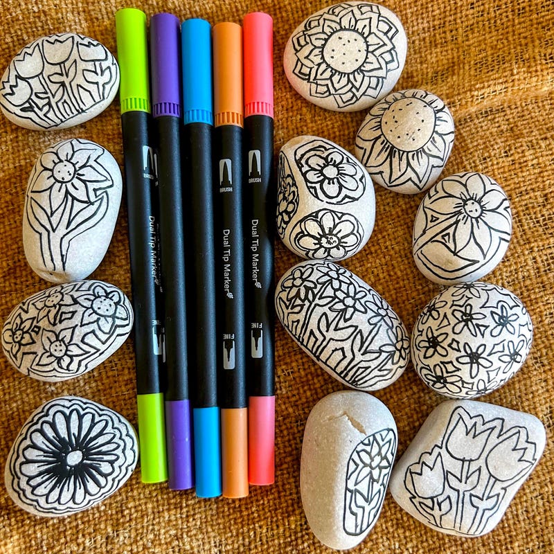 Stones to Color Kit - Etsy