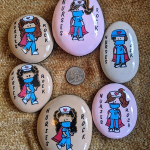 Nurse Appreciation Painted Stone, Nurses Rock, Gift for Nurses, Thank ...