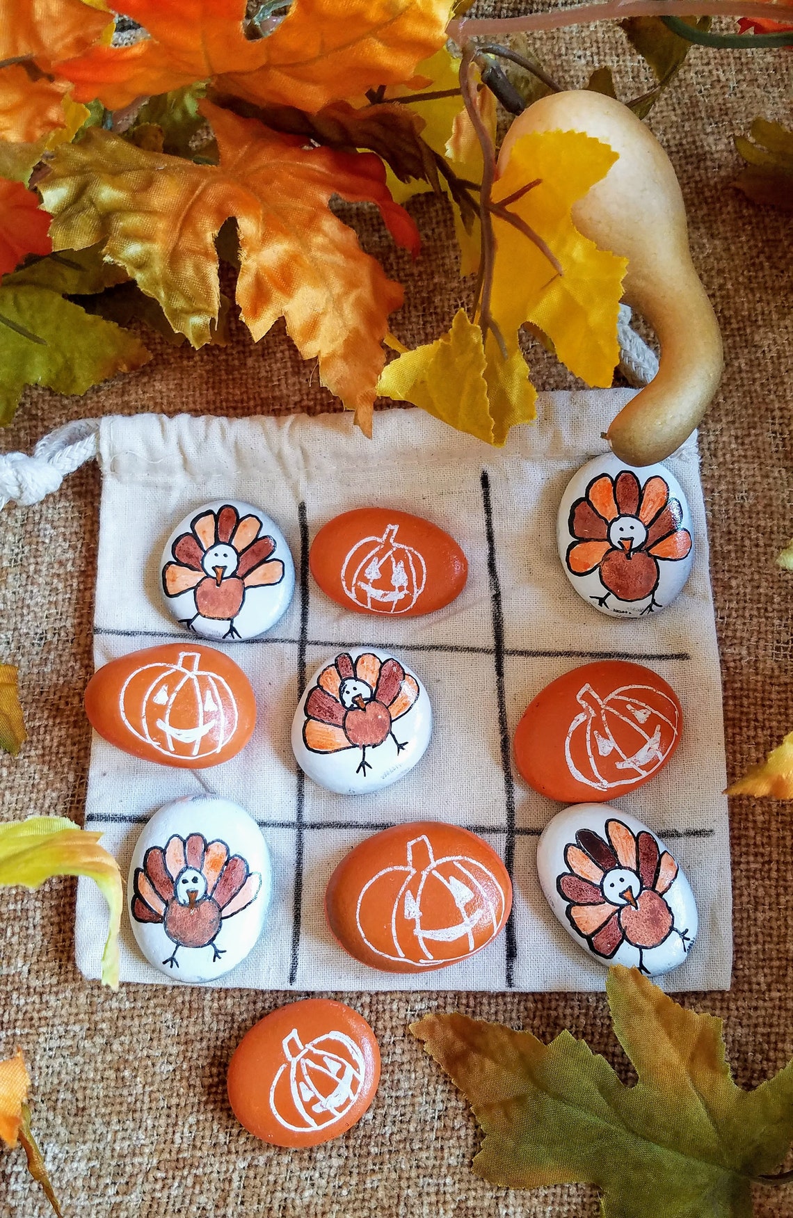 Thanksgiving Tic Tac Toe Tic Tac Toe Portable Gametravel - Etsy