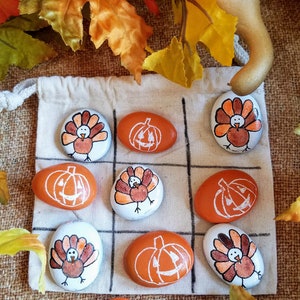 Thanksgiving Tic Tac Toe, Tic Tac Toe Portable Game,travel Size Tic Tac ...