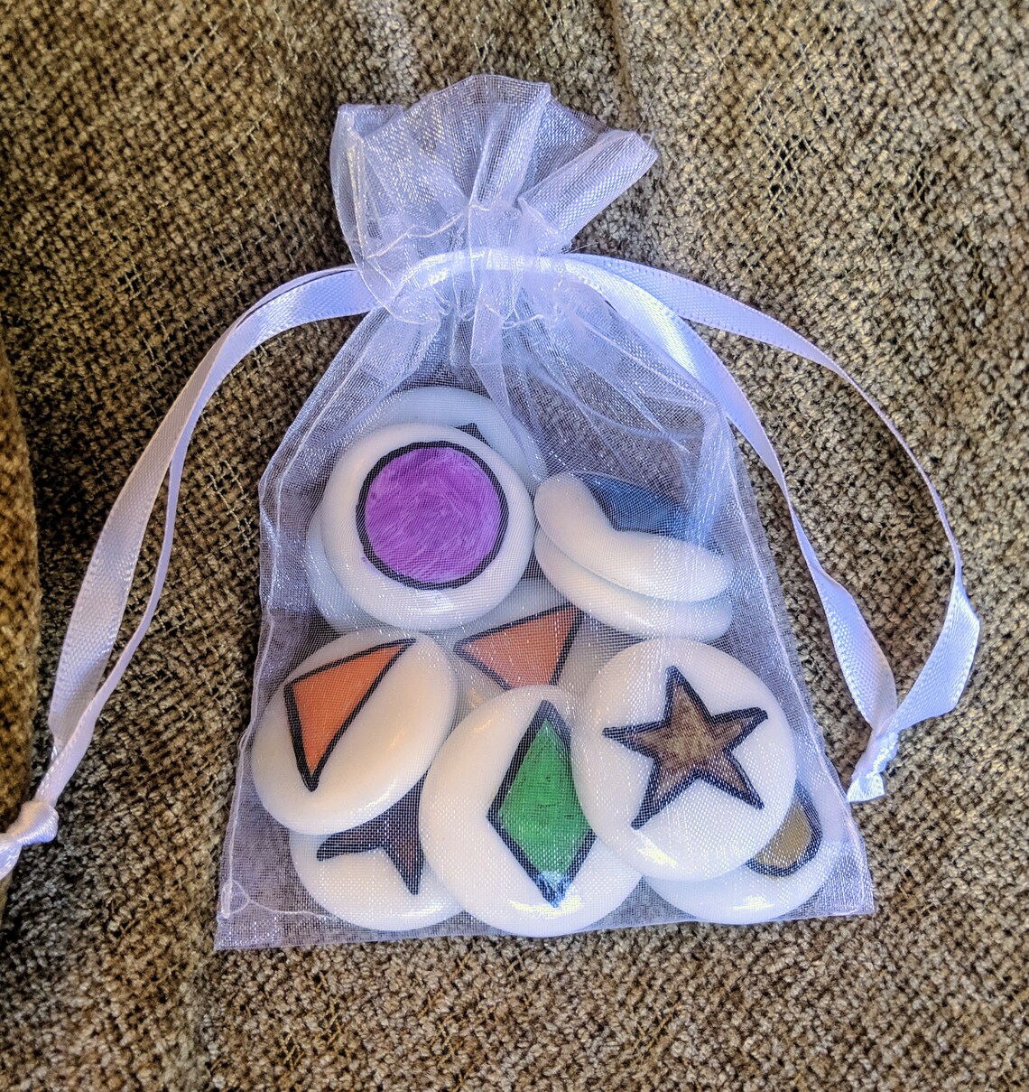 Shapes and Colors Matching Stones Montessori Learning - Etsy