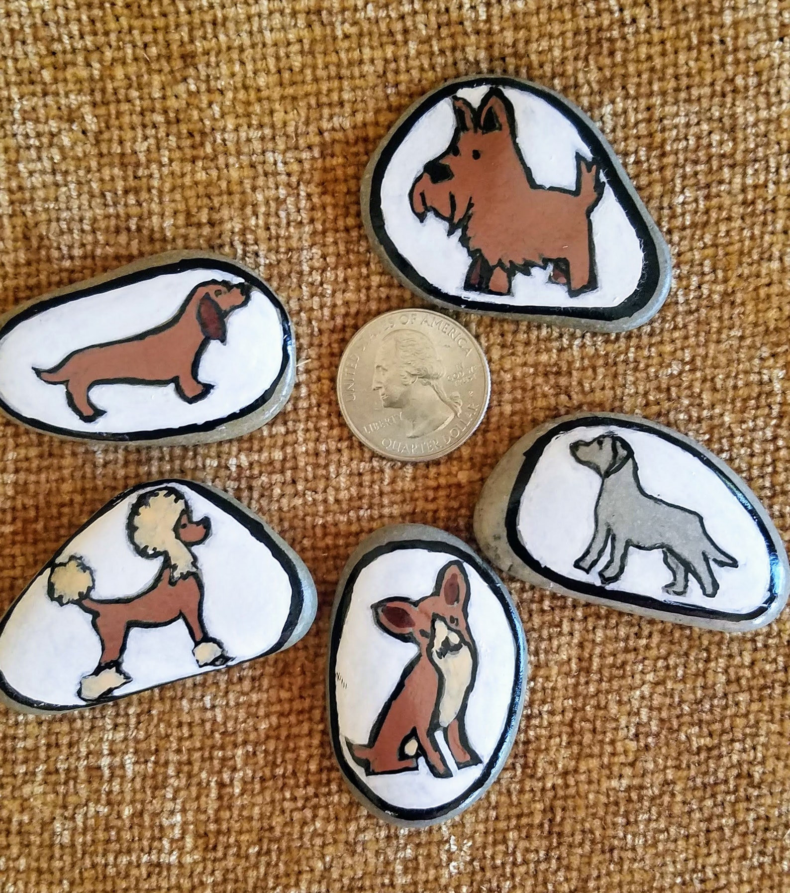 Hand-painted Dog Rock Magnets Perfect Gift for Dog Lovers - Etsy