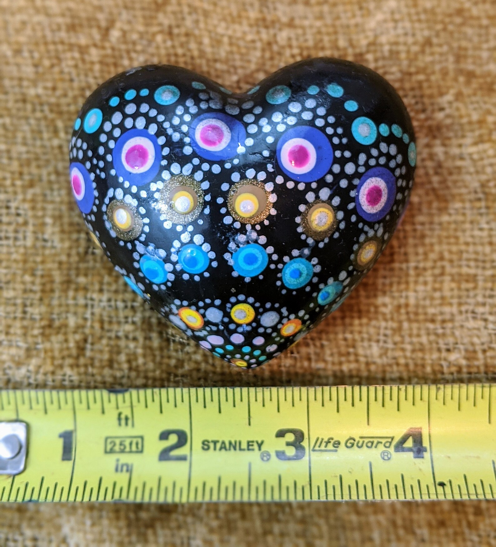 Heart shaped mandala painted rocks Valentines painted rocks | Etsy