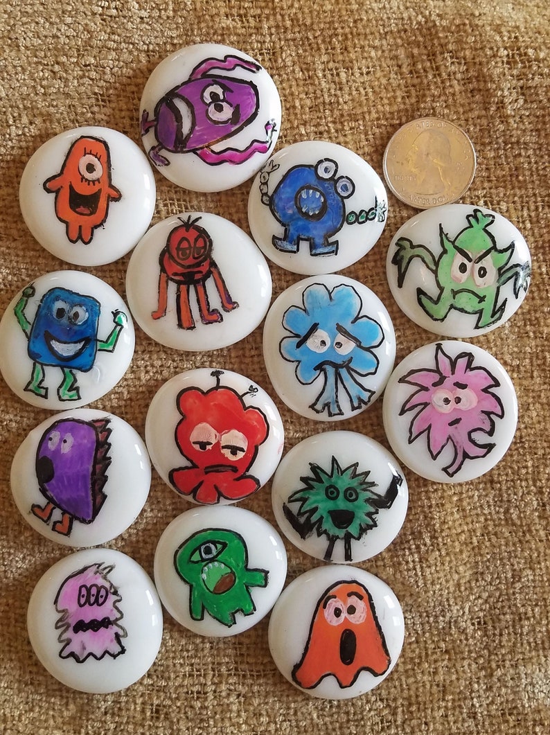 Monster Story Stones Emotion Monsters Emotional Literacy - Etsy
