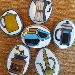 Painted Rock Coffee Assortment Coffee Lovers Gift Kitchen | Etsy