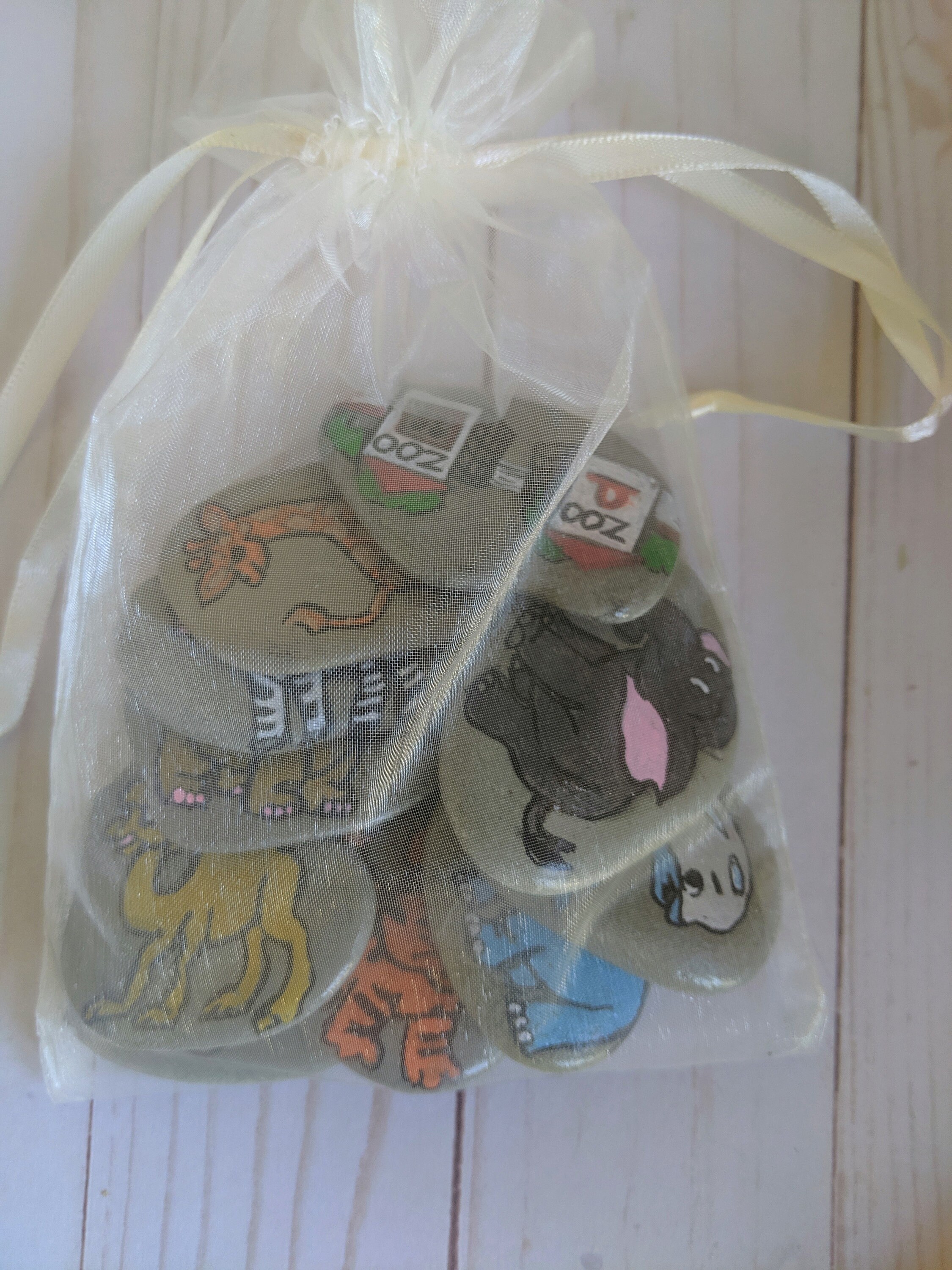 Zoo Animal Story Stones Painted Rocks Montessori Tactile | Etsy