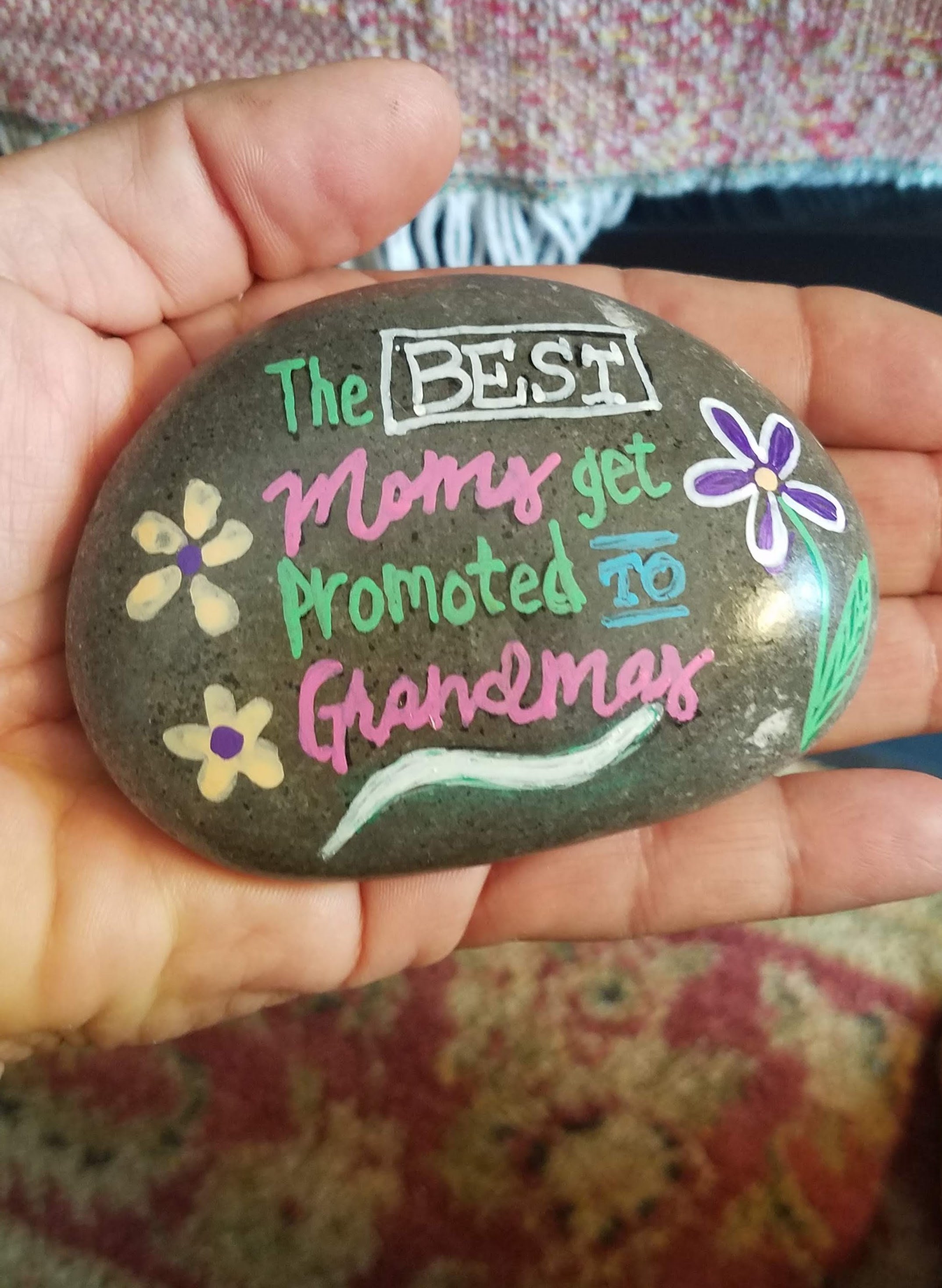 Best Grandma Rock Hand-painted for Grandma Mother's | Etsy