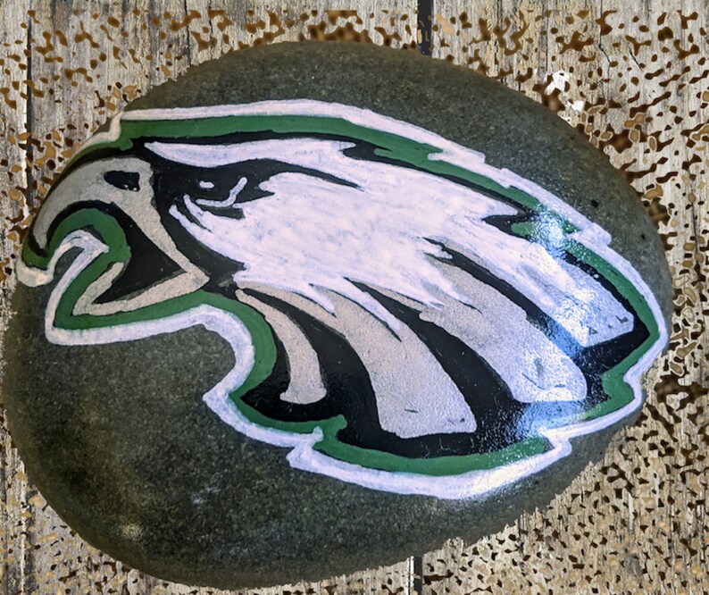 Sports Logo Painted Rock Perfect for Sports Fan Customizable | Etsy