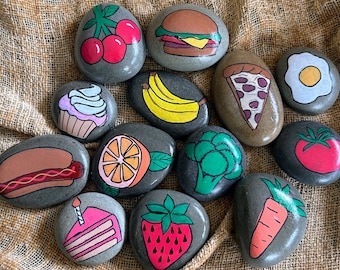 Play Food Painted Rocks - Etsy
