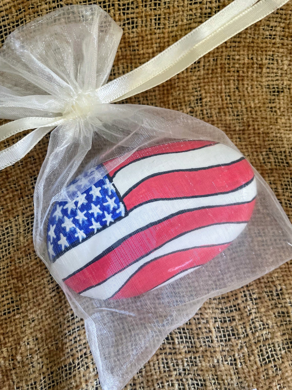 American Flag Painted Rock Patriotic Painted Stone Fourth of | Etsy