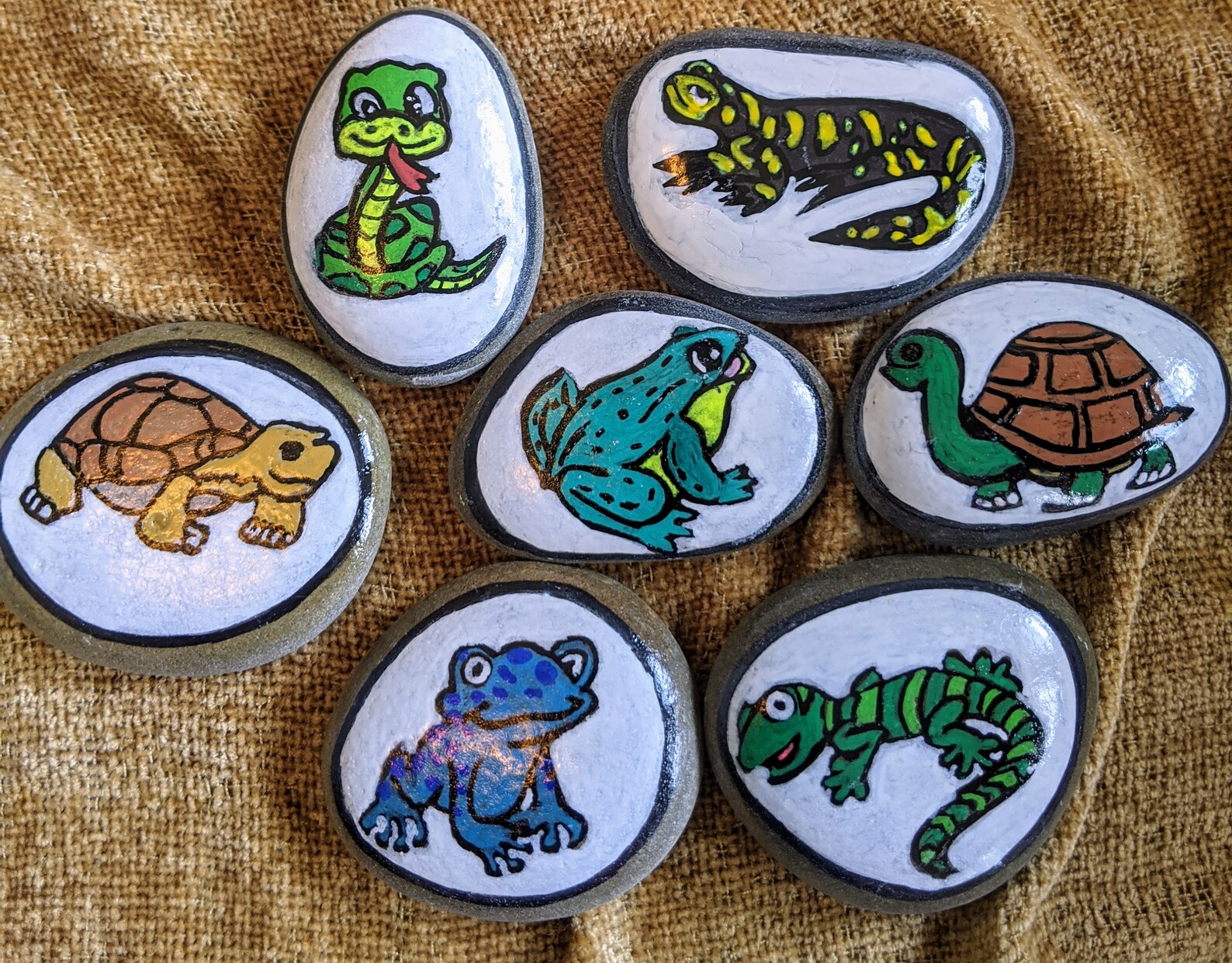 Zoo Animal Story Stones Painted Rocks Montessori Tactile | Etsy
