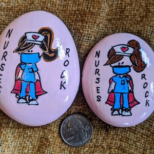 Nurse Appreciation Painted Stone, Nurses Rock, Gift for Nurses, Thank ...