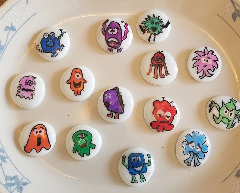 Monster Story Stones Emotion Monsters Emotional Literacy - Etsy