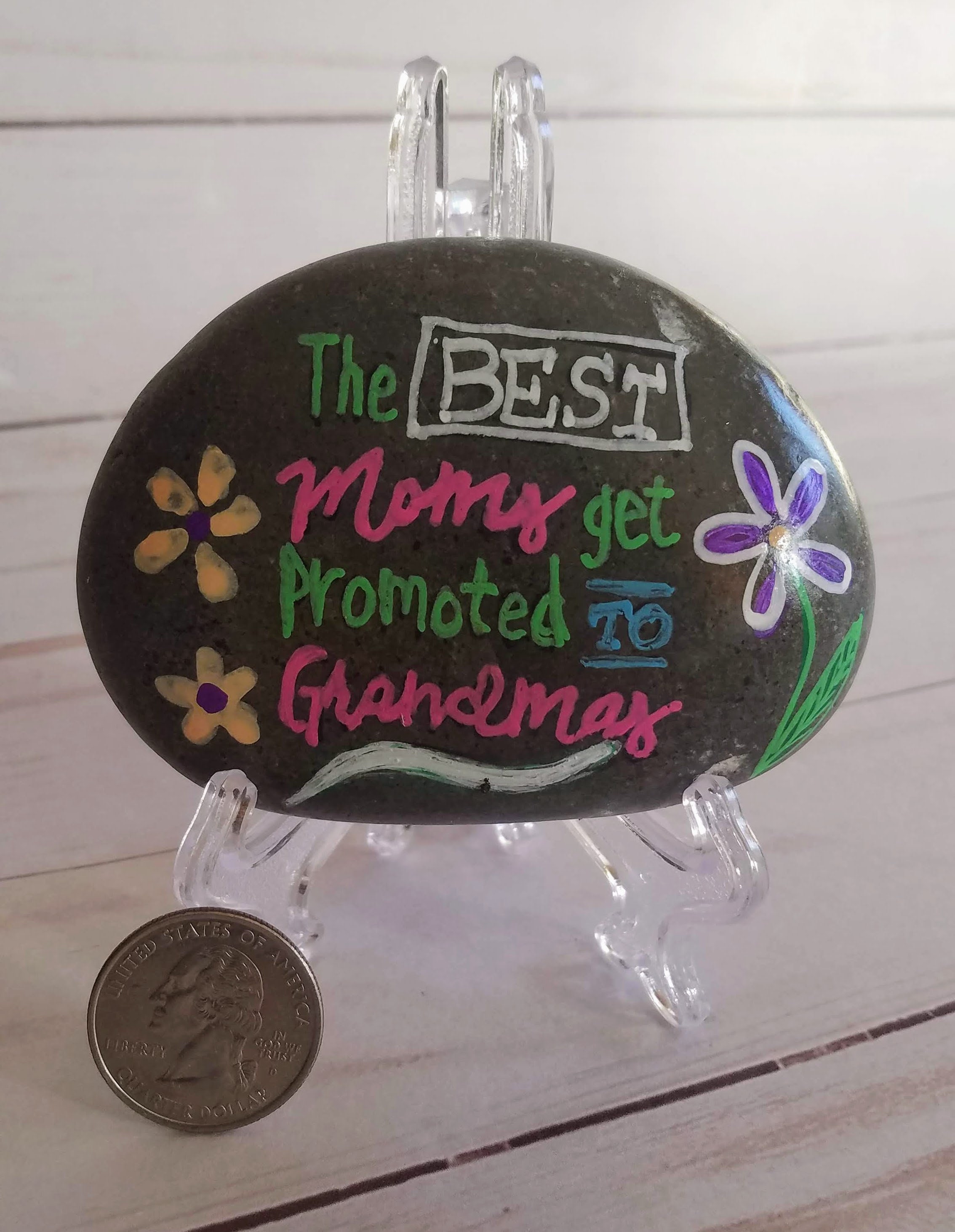 Best Grandma Rock Hand-painted for Grandma Mother's | Etsy