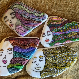 Woman With Zentangle Hair, Pretty Lady Zentangle, Ladies Face Painted ...