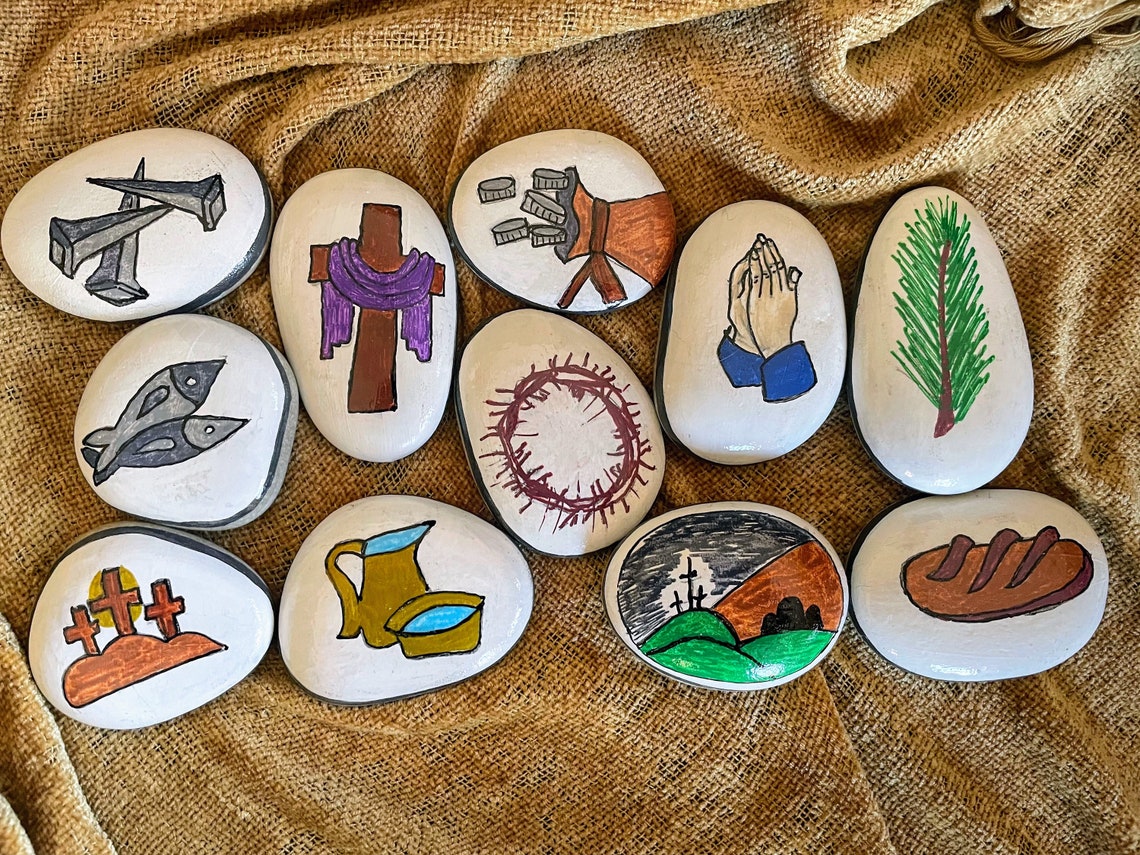 Christian Story Stones Resurrection Story Stones Easter - Etsy