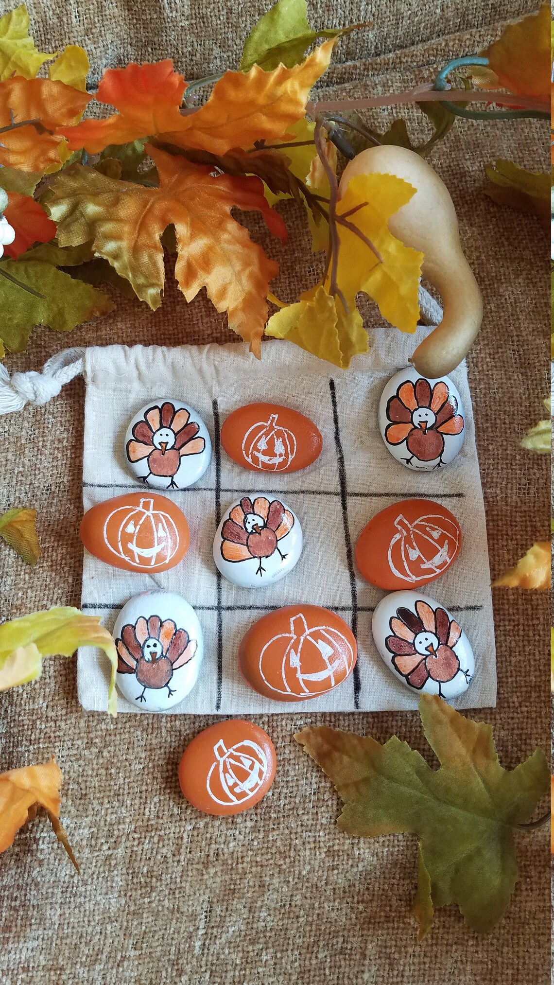 Thanksgiving Tic Tac Toe Tic Tac Toe Portable Gametravel - Etsy