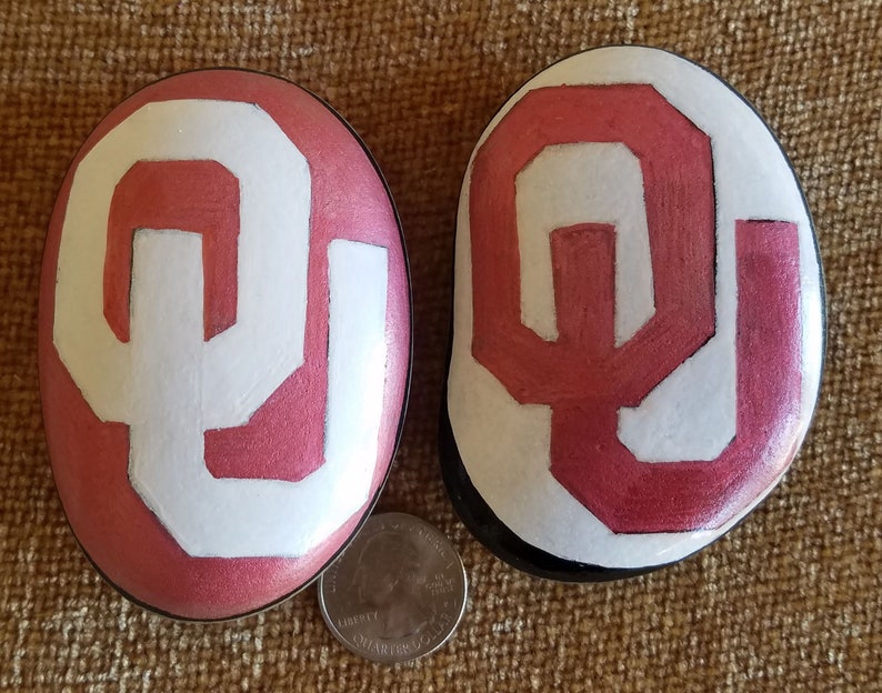 Sports Logo Painted Rock Perfect for Sports Fan Customizable | Etsy