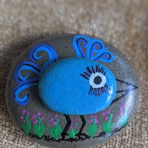 Colorful Bird Rocks | Hand Painted Garden Stones | Adorable Bird Themed ...