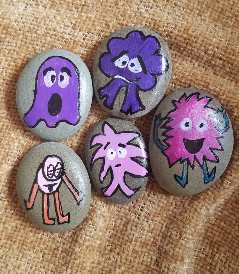 Monster Story Stones Emotion Monsters Emotional Literacy | Etsy